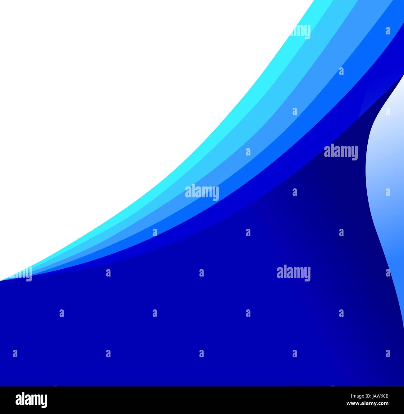 Abstract blue wave isolated on a white background Stock Photo - Alamy