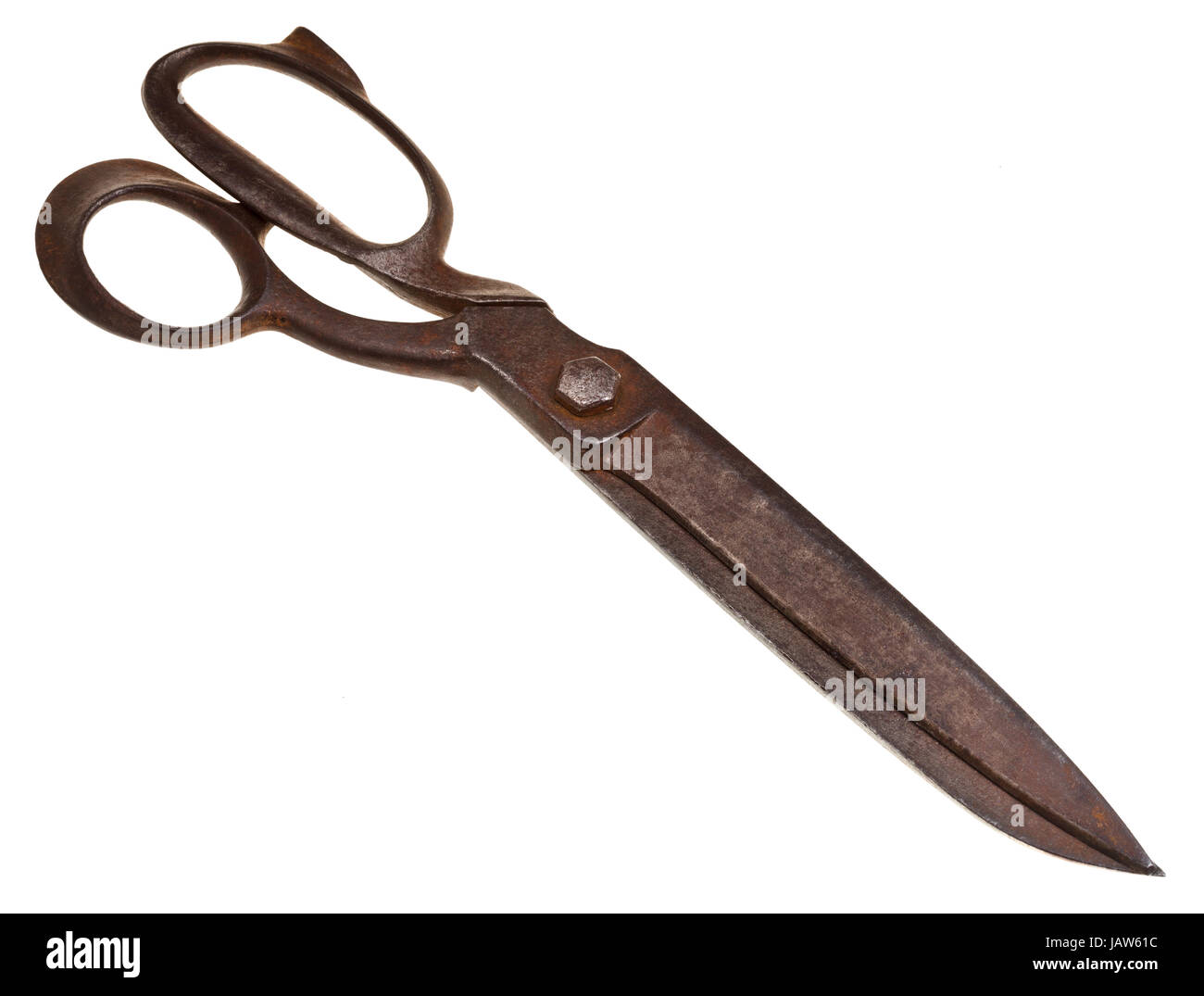 old tailor scissors isolated on white background Stock Photo - Alamy
