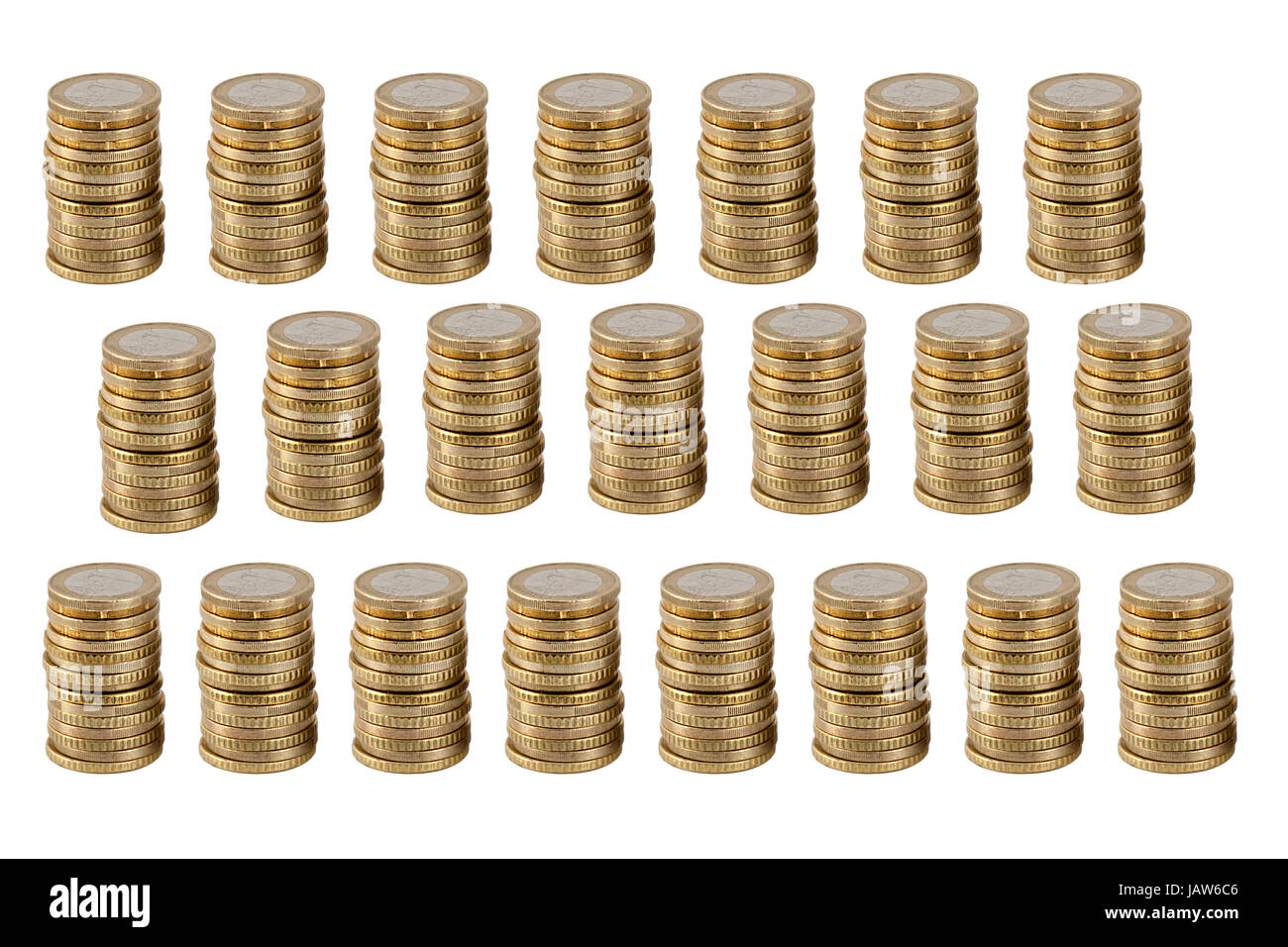 Coin stacks with financial graph Cut Out Stock Images & Pictures - Alamy