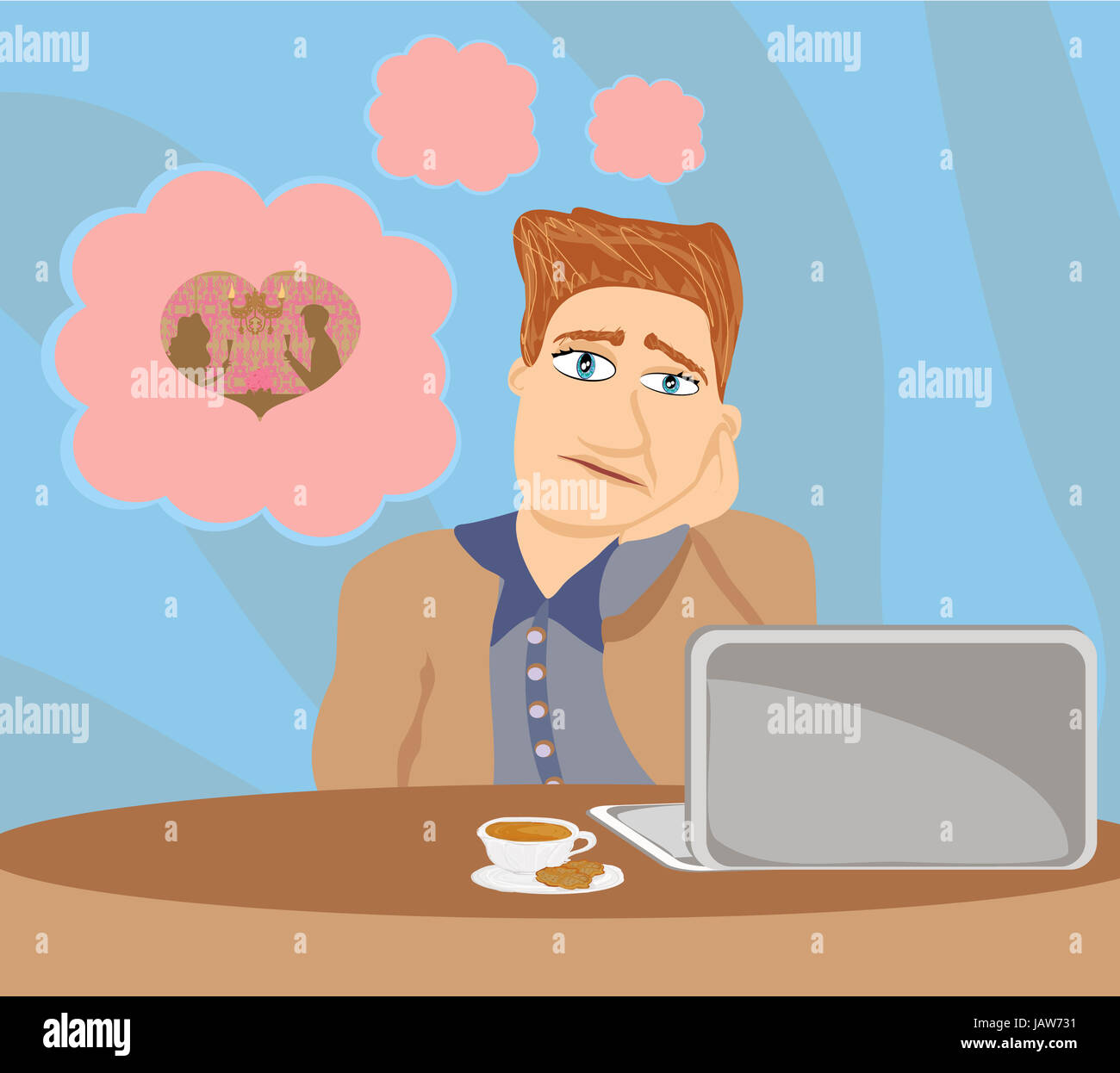 businessman dreaming of a romantic date Stock Photo - Alamy