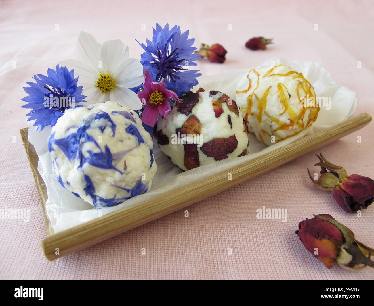 homemade soap flowers Stock Photo - Alamy