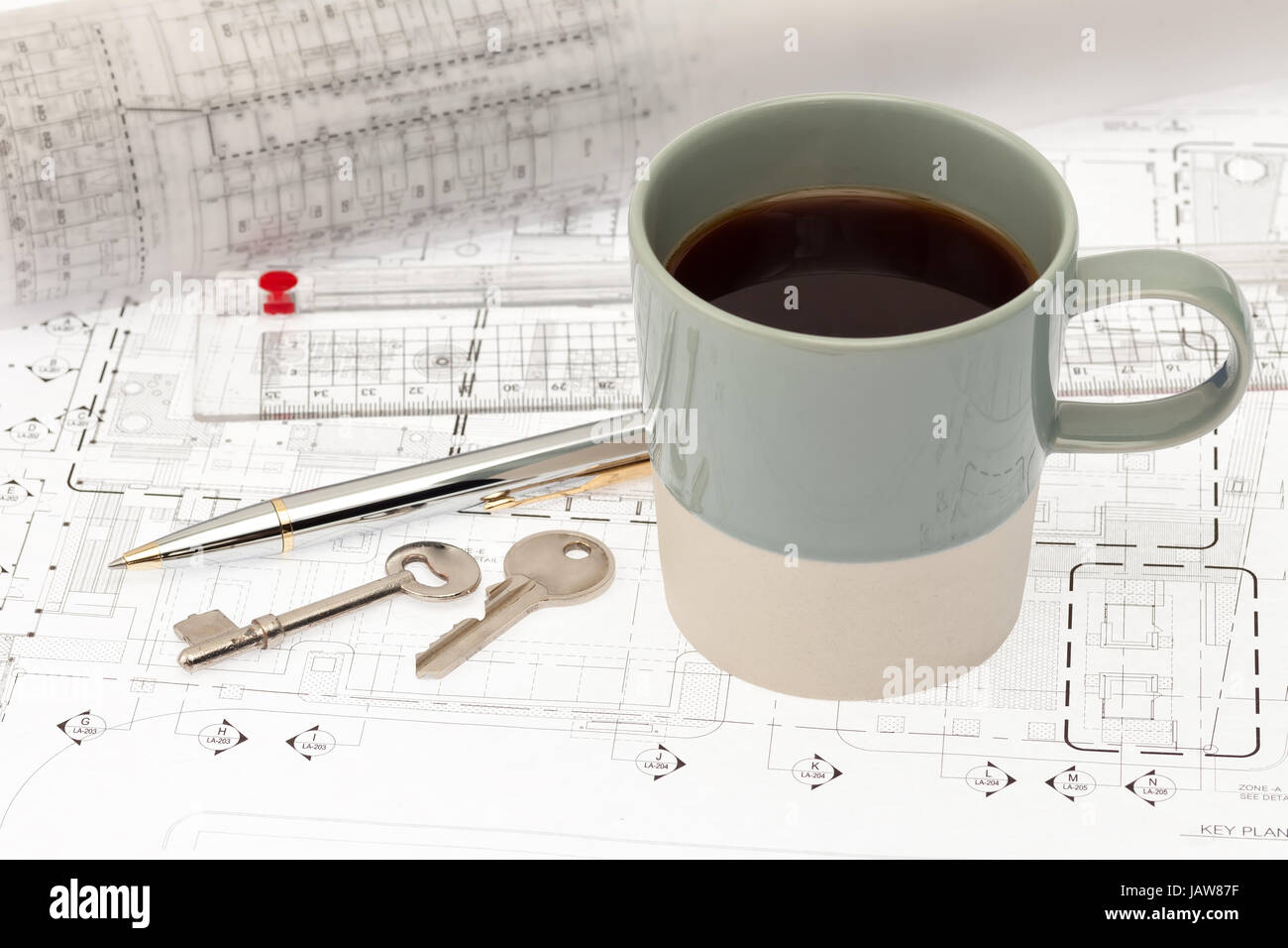 Architectural cad drawing coffee cup hi-res stock photography and ...