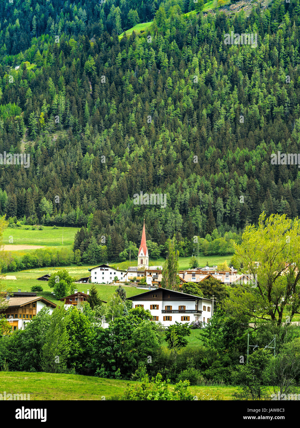 tyrolean landscape in spring Stock Photo - Alamy
