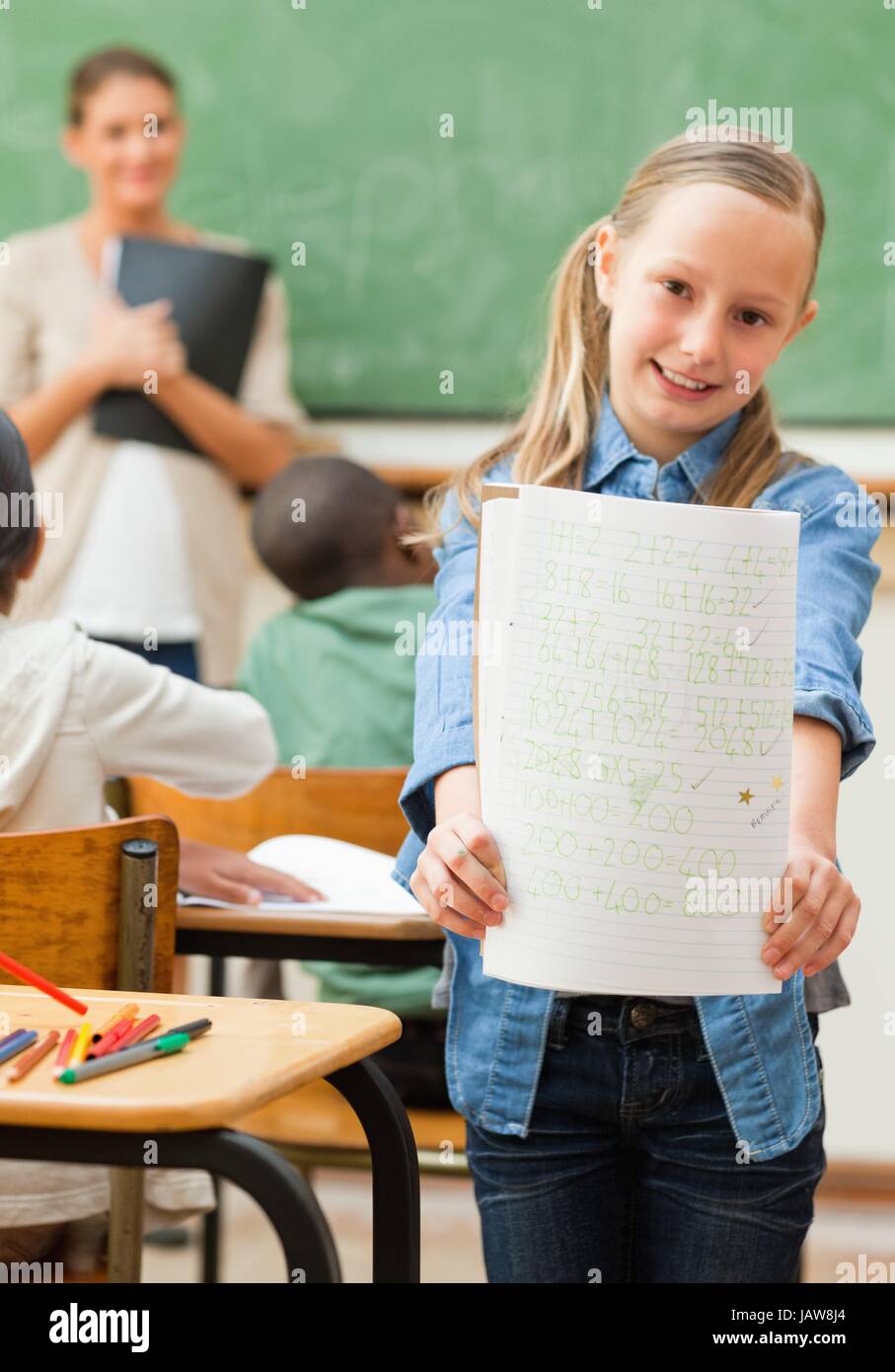 Female student presenting classroom hi-res stock photography and images ...