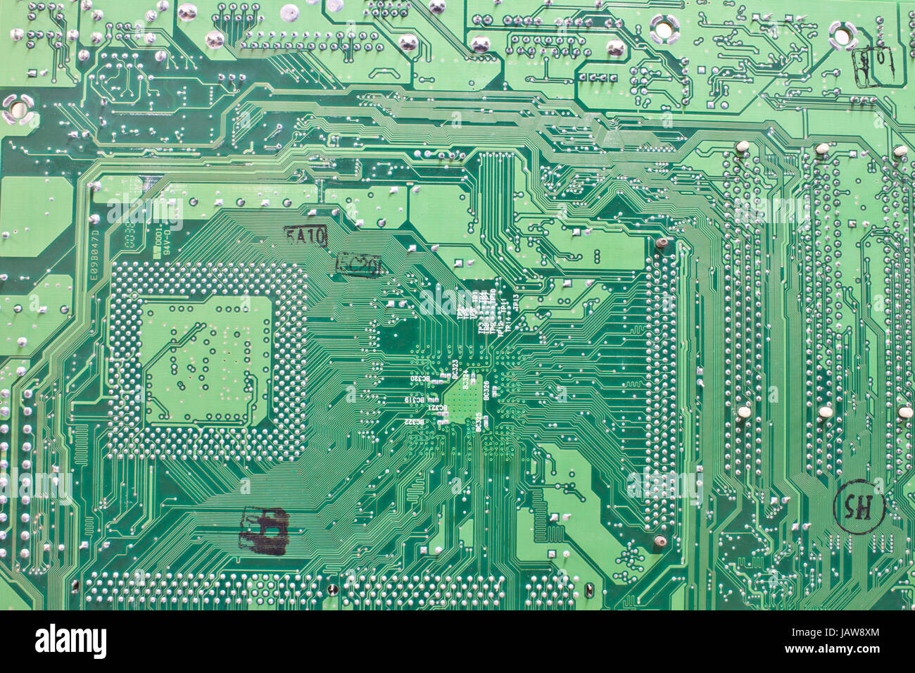 Abstract background with old computer circuit board Stock Photo - Alamy