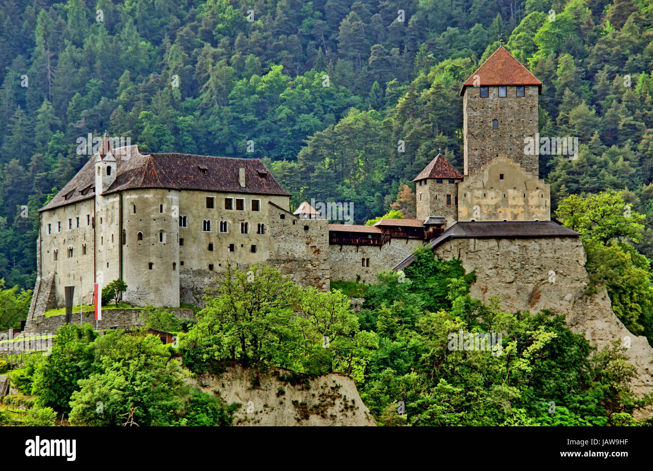 castle tyrol near dorf tirol Stock Photo - Alamy