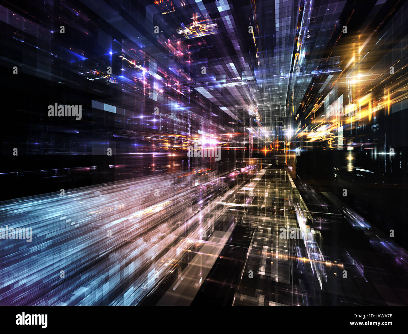 City Lights series. Background design of technological fractal textures ...