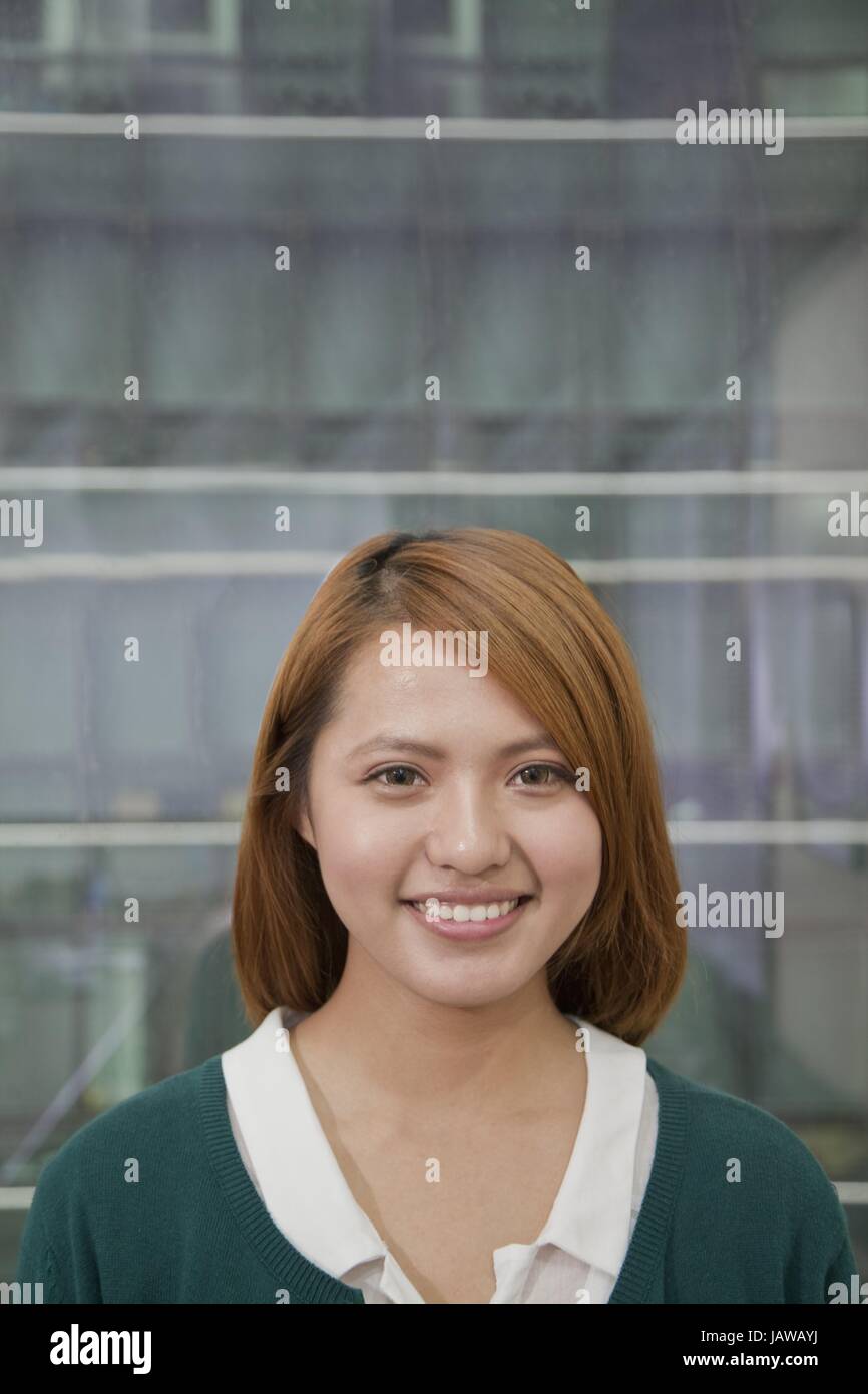 Looking at camera smiling authority place of work hi-res stock ...