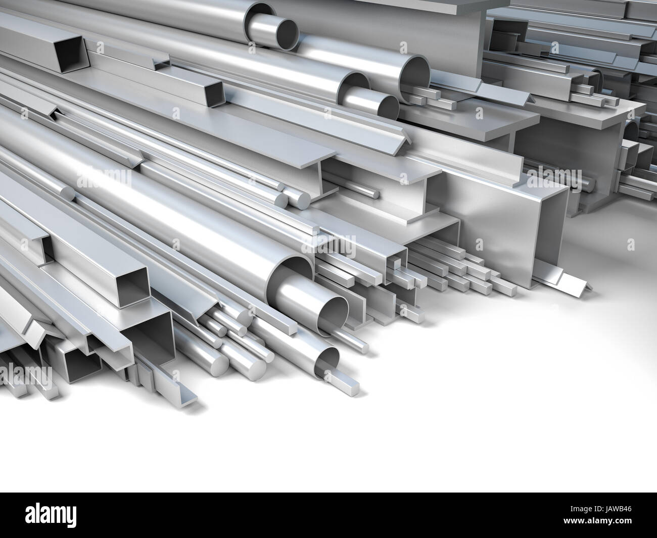 3d image of steel profile Stock Photo - Alamy