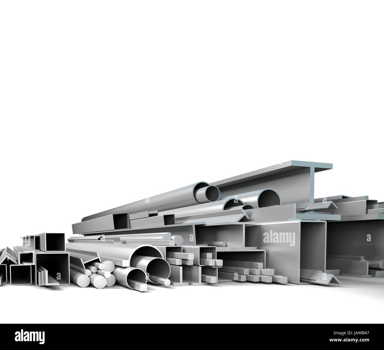 3d image of steel profile Stock Photo - Alamy