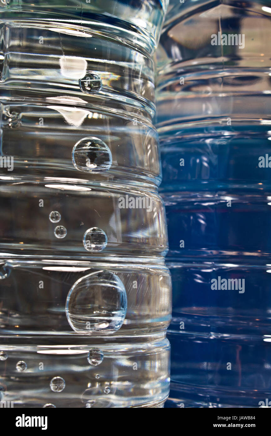 Close Up Abstract of Plastic Water Bottles Stock Photo - Alamy
