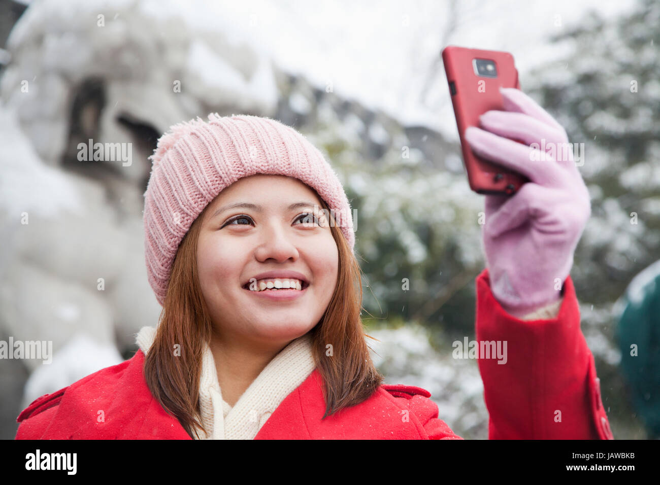 China snow phone hi-res stock photography and images - Alamy