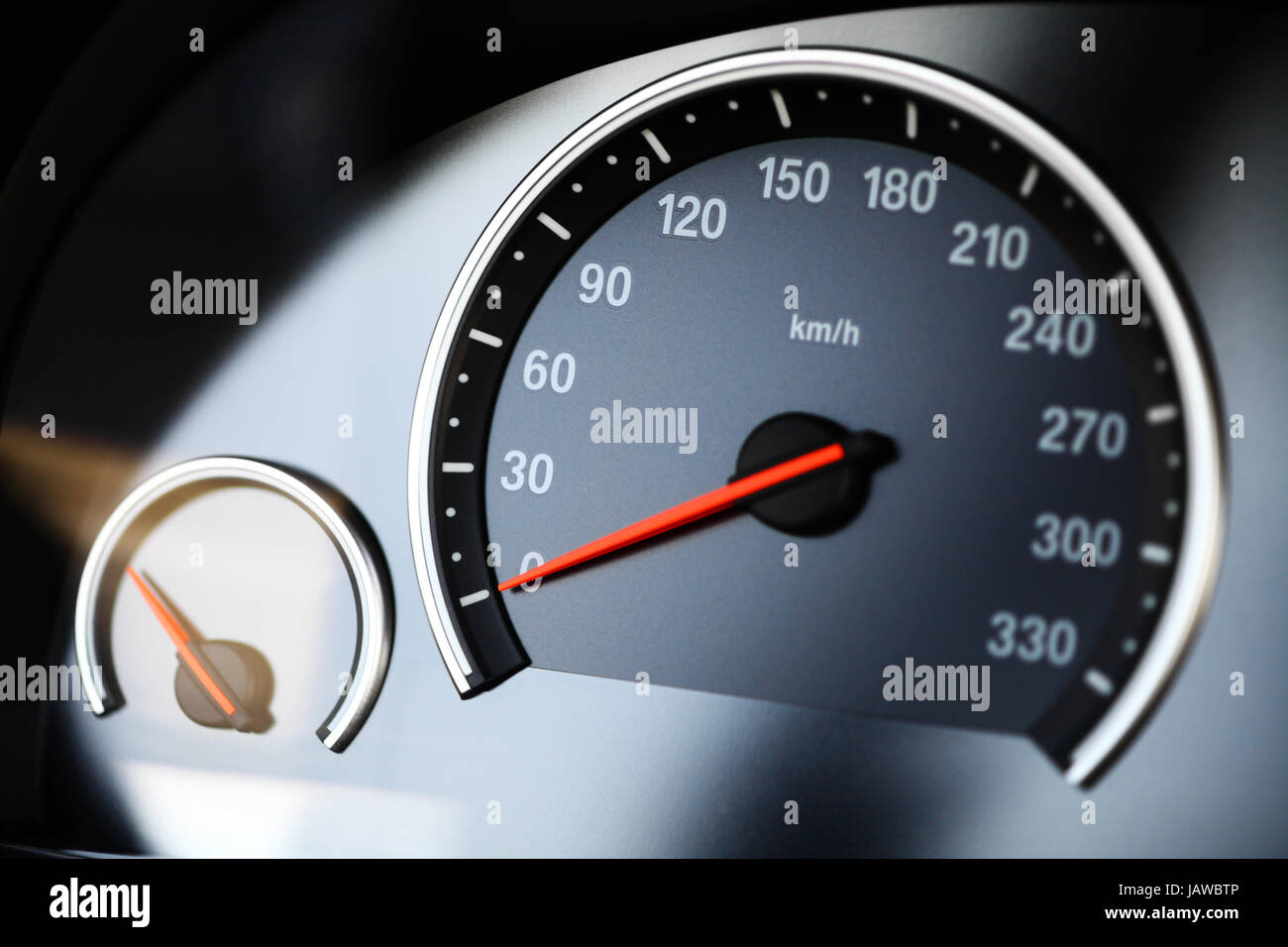Close up shot of a speedometer in a car Stock Photo - Alamy