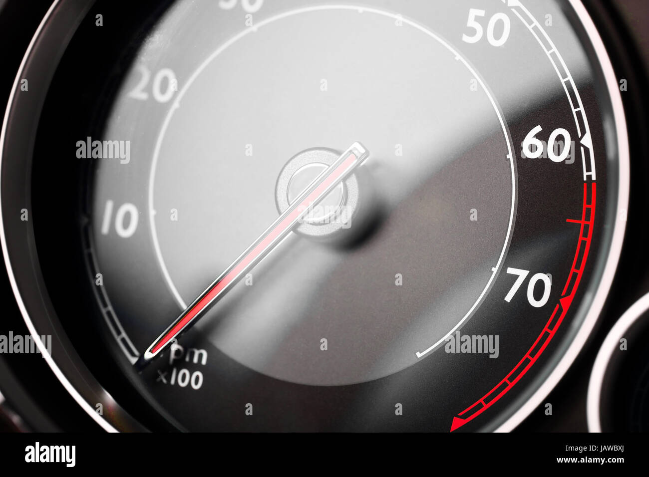 Detail of a tachometer in a car Stock Photo - Alamy