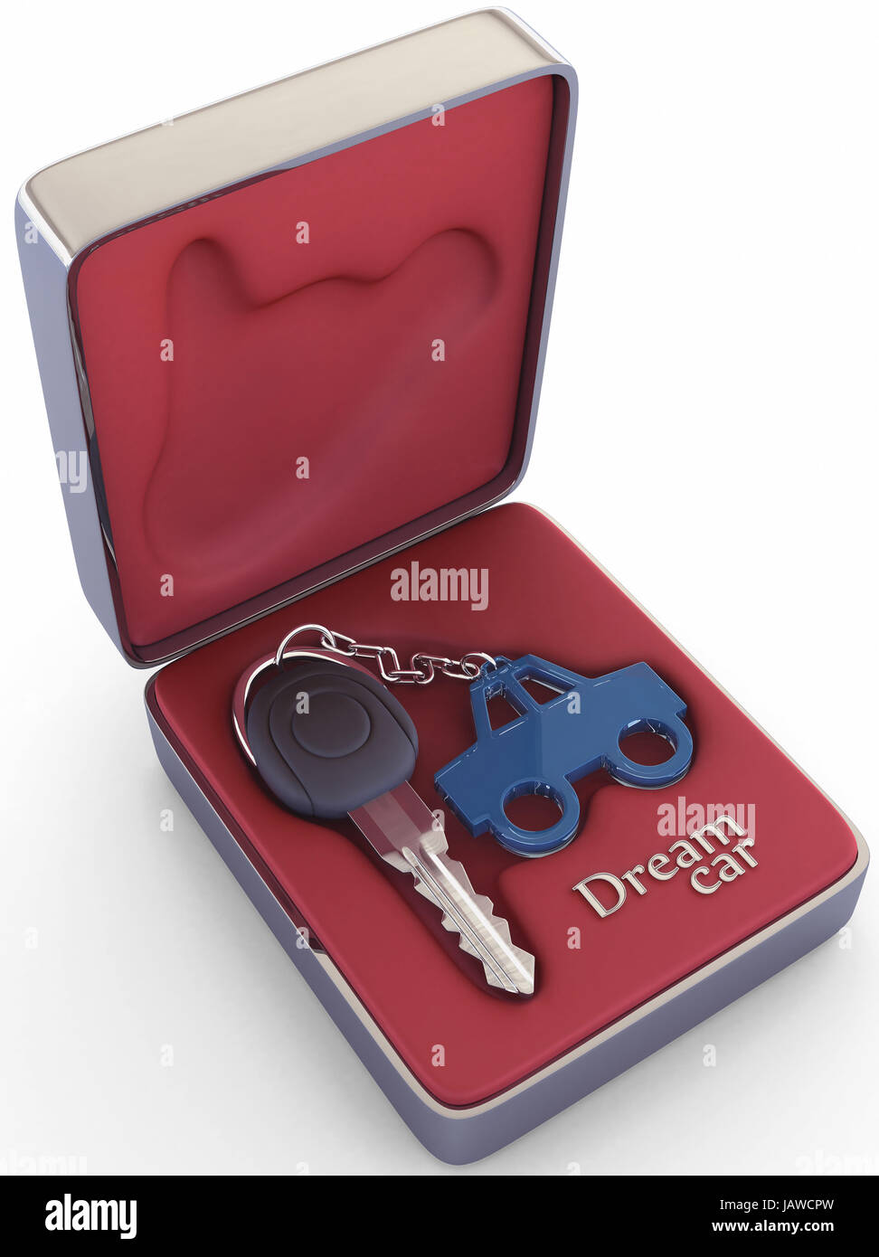 The dream car and the key in a special box Stock Photo - Alamy
