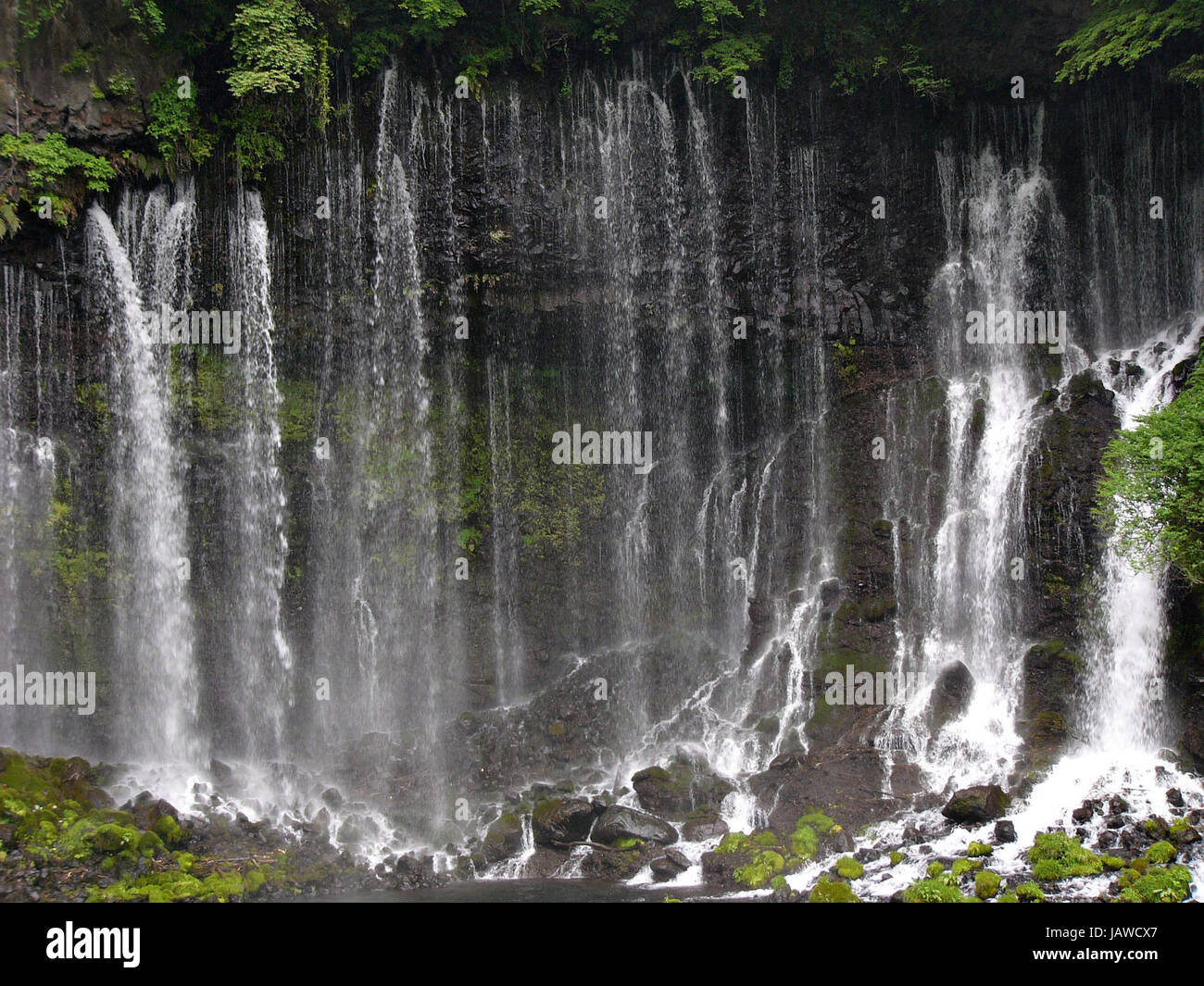 powerful japanese waterfall Shiraito in springtime Stock Photo - Alamy