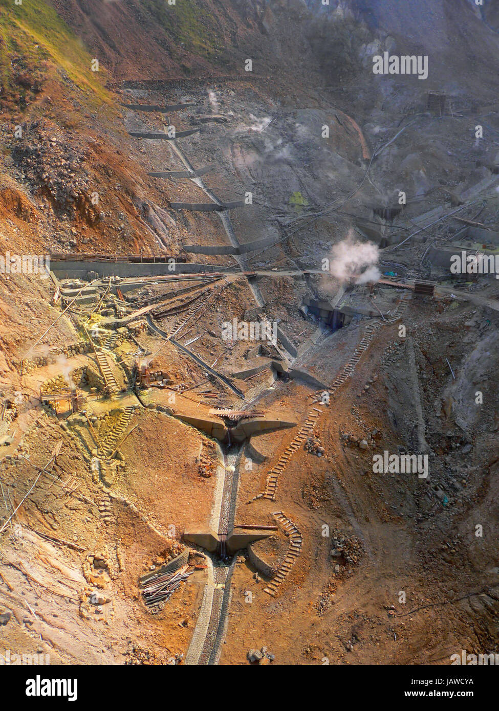 natural mineral mining area in Japan Stock Photo - Alamy