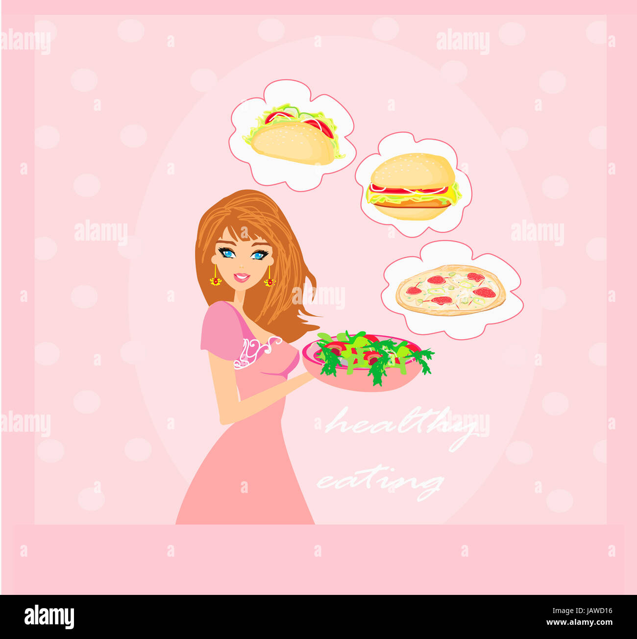 Diet eating temptation Stock Photo - Alamy