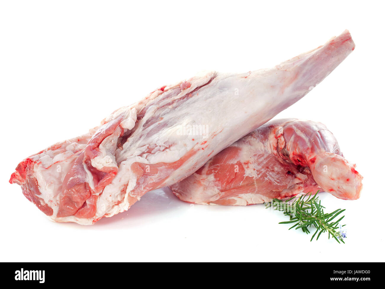 Raw leg lamb in Cut Out Stock Images & Pictures - Alamy