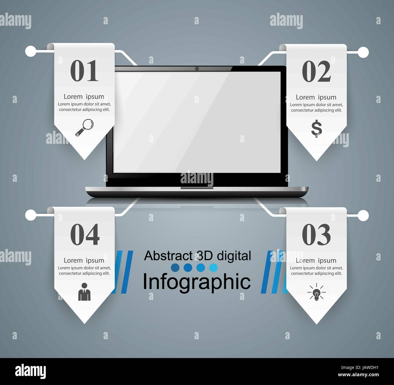 Monitor icon. Business 3d Infographics Stock Vector Image & Art - Alamy