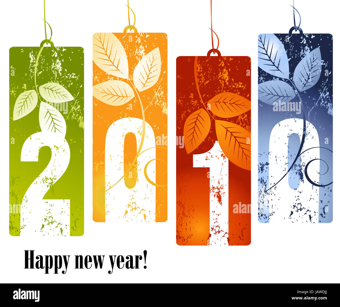 Vector illustration of new year concept 2010 Stock Photo - Alamy