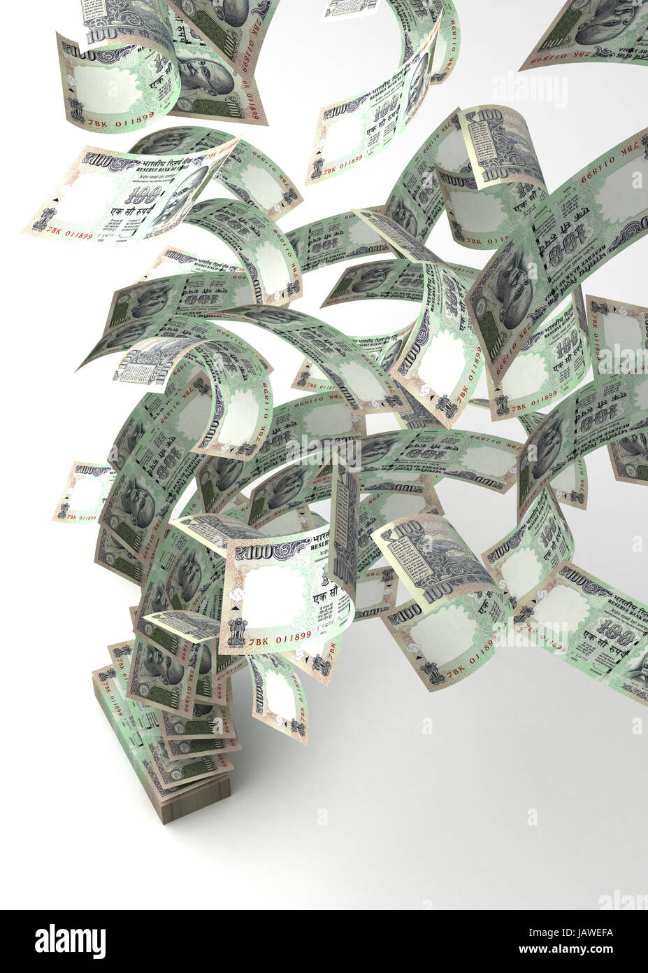 Flying Indian Rupee (isolated with clipping path Stock Photo - Alamy