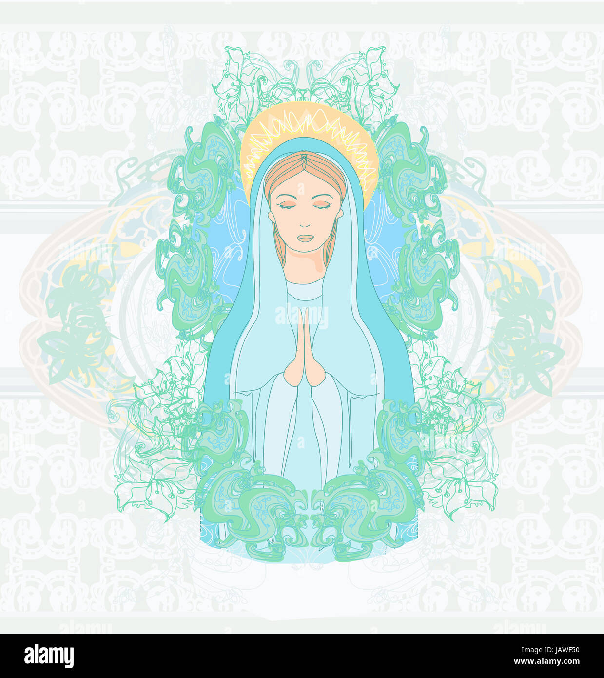 Blessed Virgin Mary portrait Stock Photo - Alamy