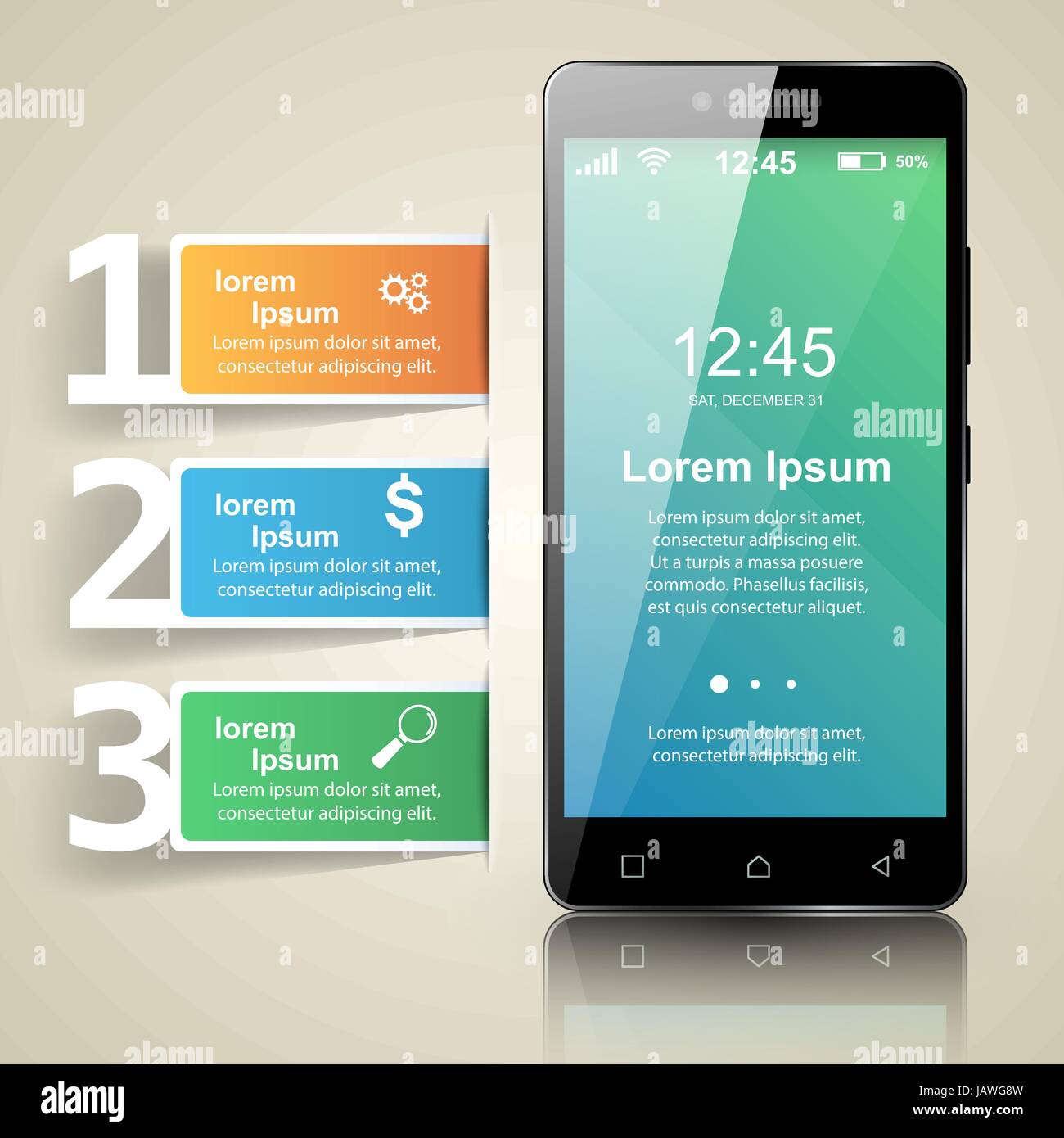 3D infographic. Smartphone icon Stock Vector Image & Art - Alamy