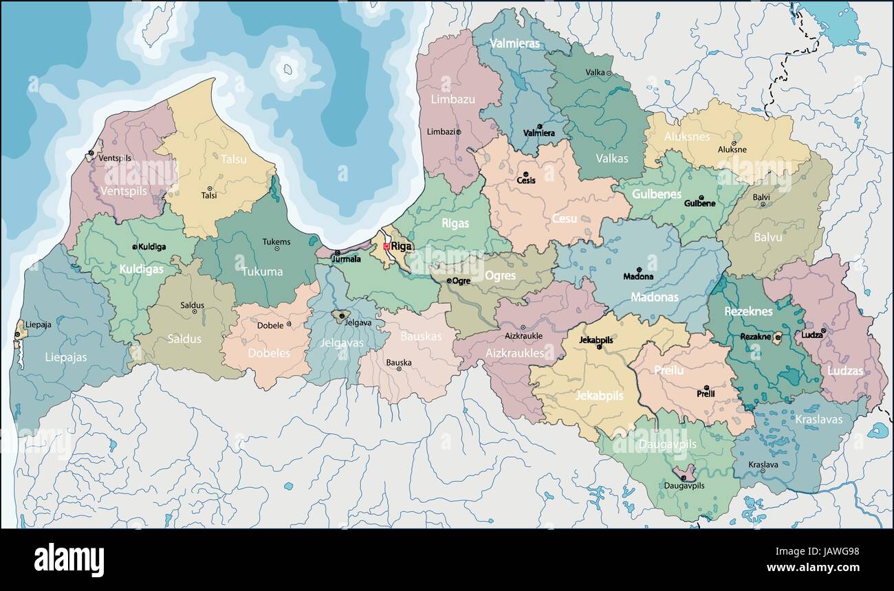 Contour map latvia hi-res stock photography and images - Alamy