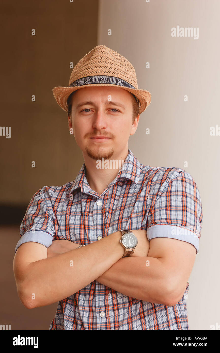 Young guy with hat hi-res stock photography and images - Alamy