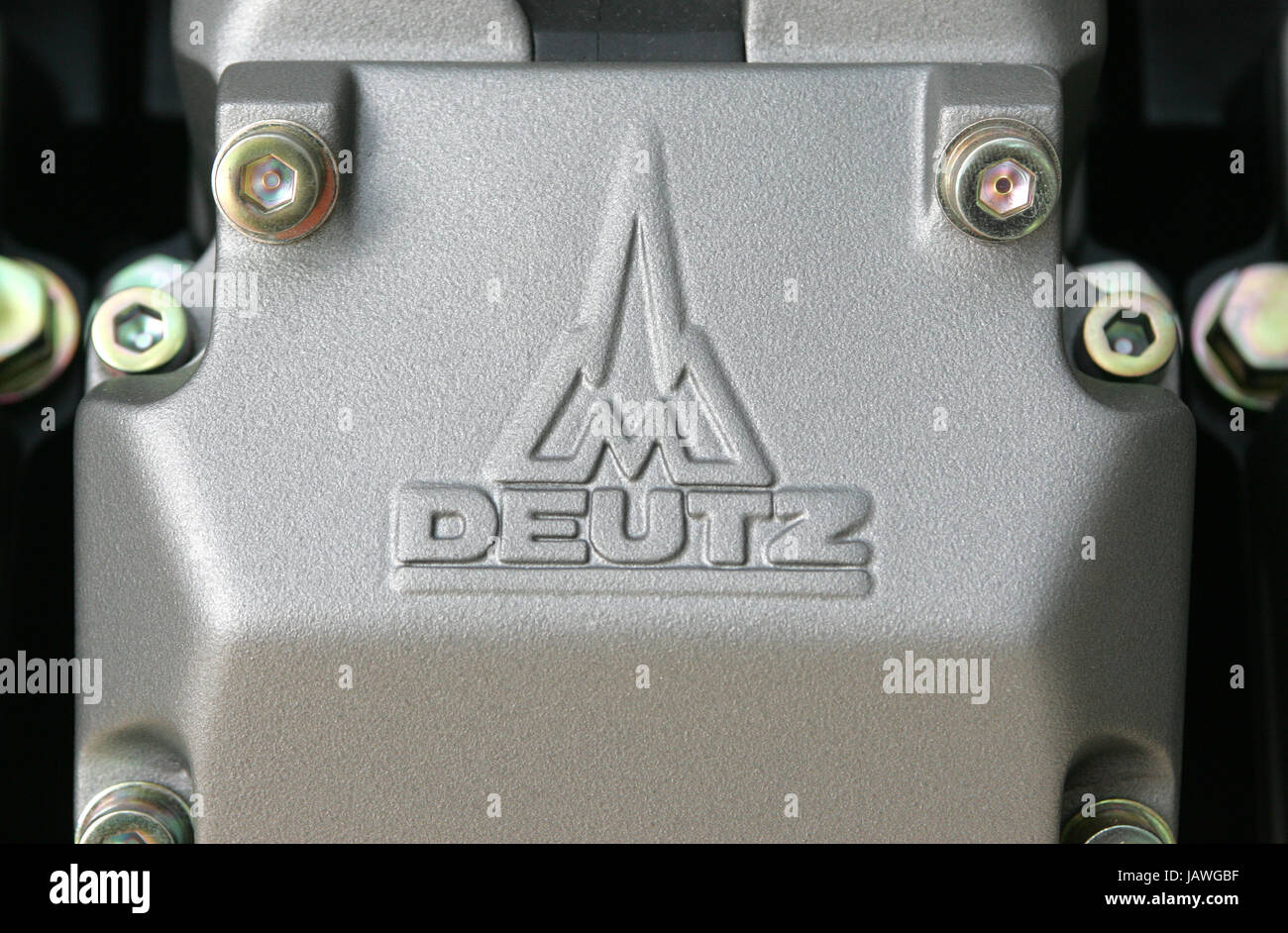 Engine block with Deutz logo, Cologne, Germany, 27th March 2017 Stock ...