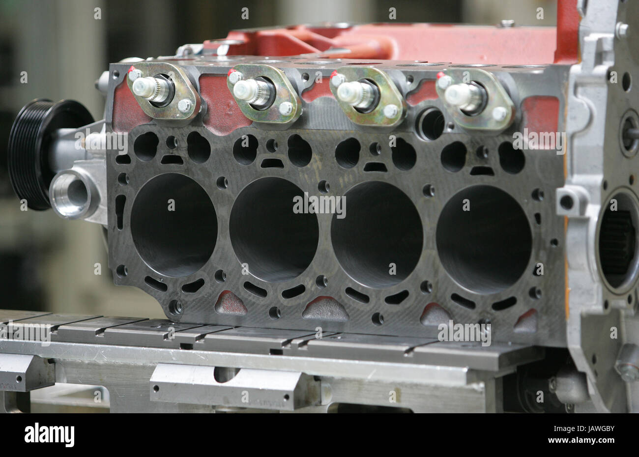 Engine block in the engine factory of Deutz AG, Cologne, Germany, 27th ...