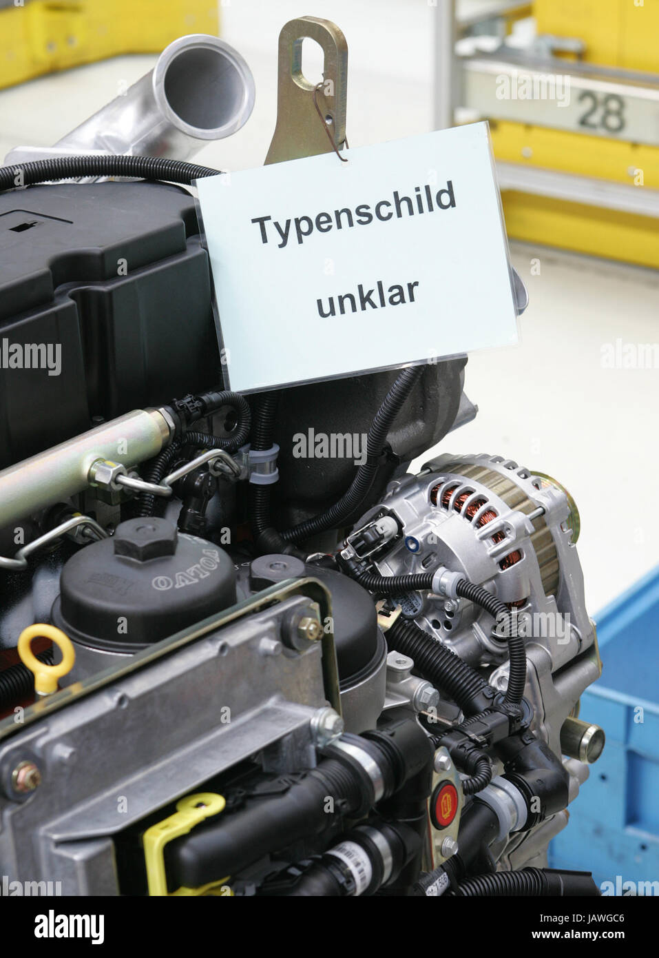 Type label unclear, engine block in the engine factory of Deutz AG ...