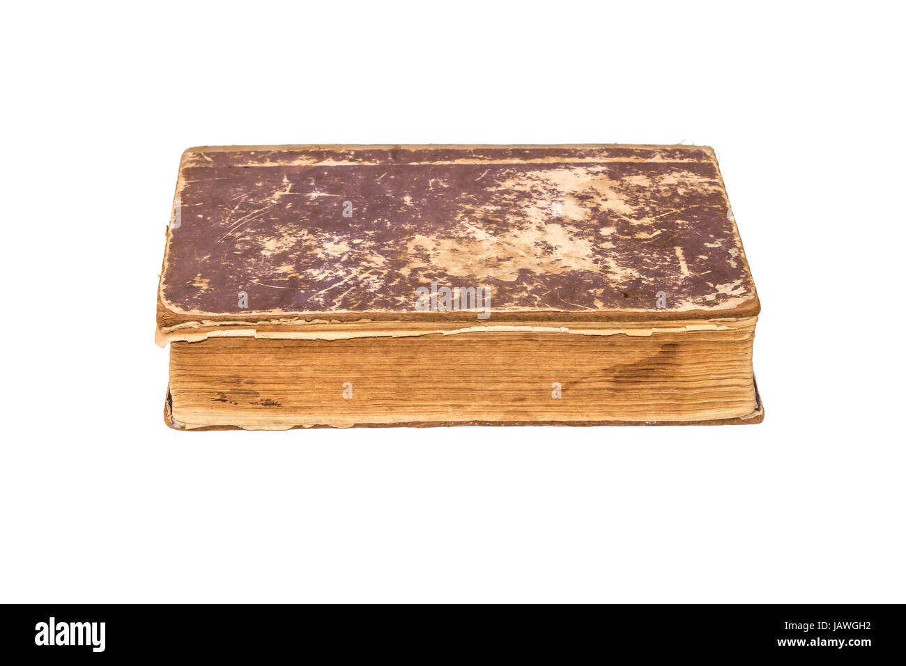 Old torn book isolated on white background. Vintage Tattered Book Stock ...