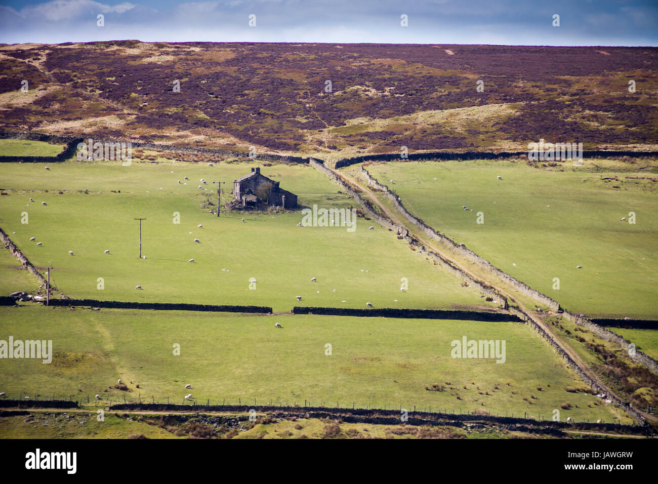 An isolated farm in the moorlands between Hebden Bridge and Haworth ...