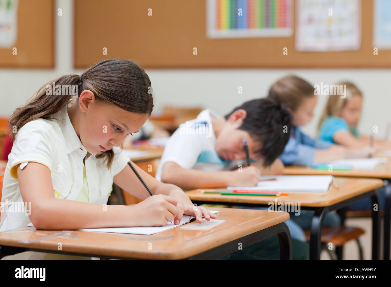 Exercises schoolgirl hi-res stock photography and images - Alamy