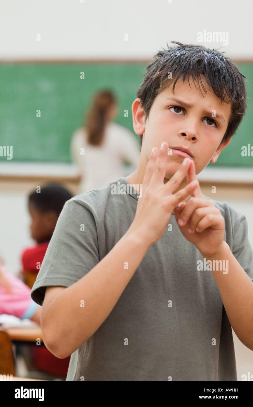 School classroom students teacher fingers hi-res stock photography and ...