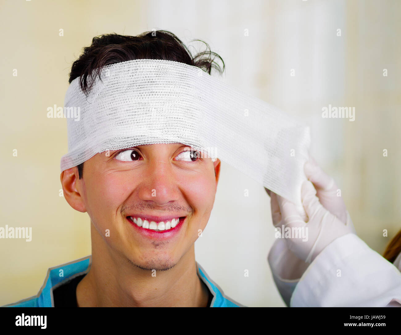 Woman with bandage around her head hi-res stock photography and images ...