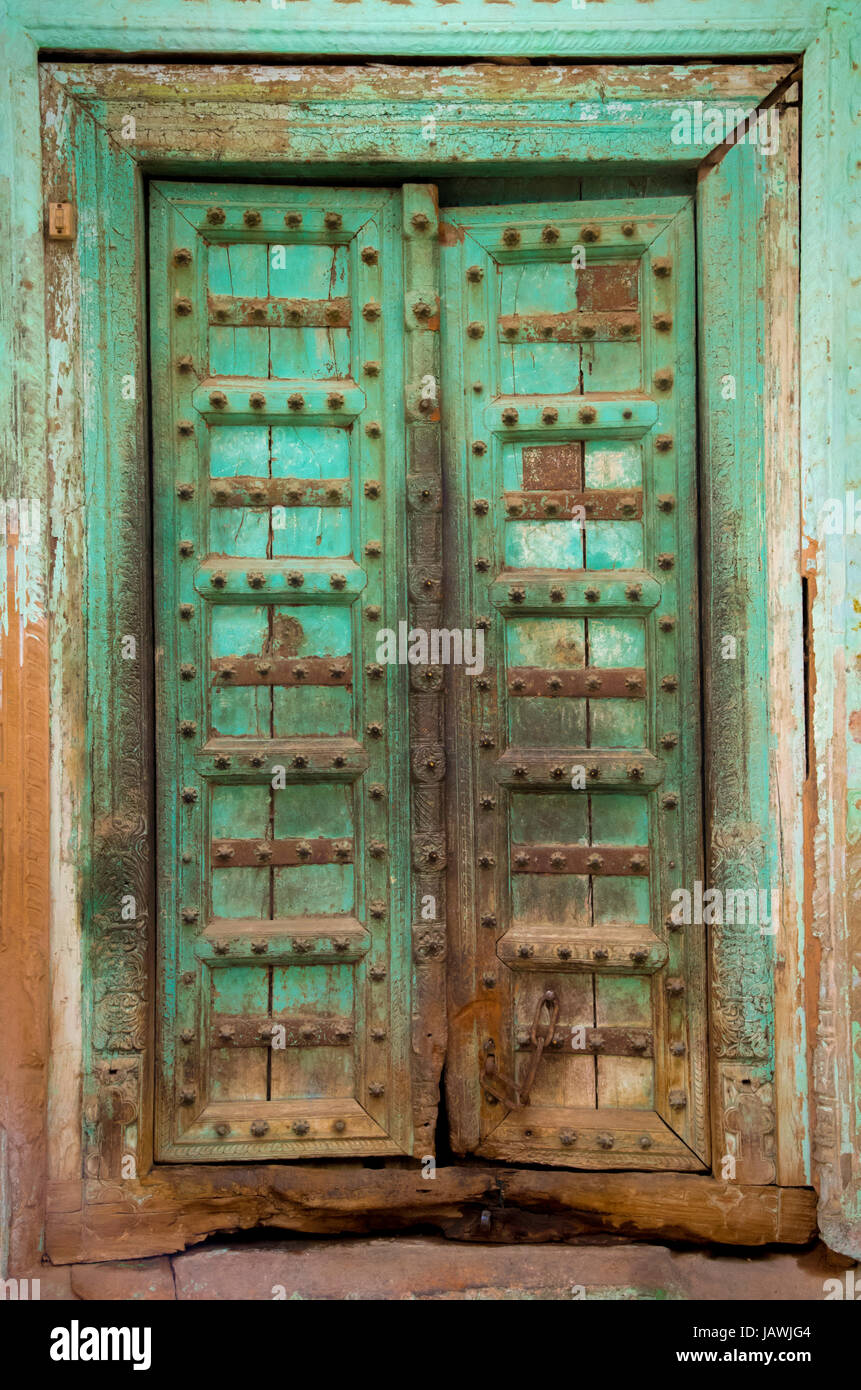 an old vintage Indian door Stock Photo - Alamy