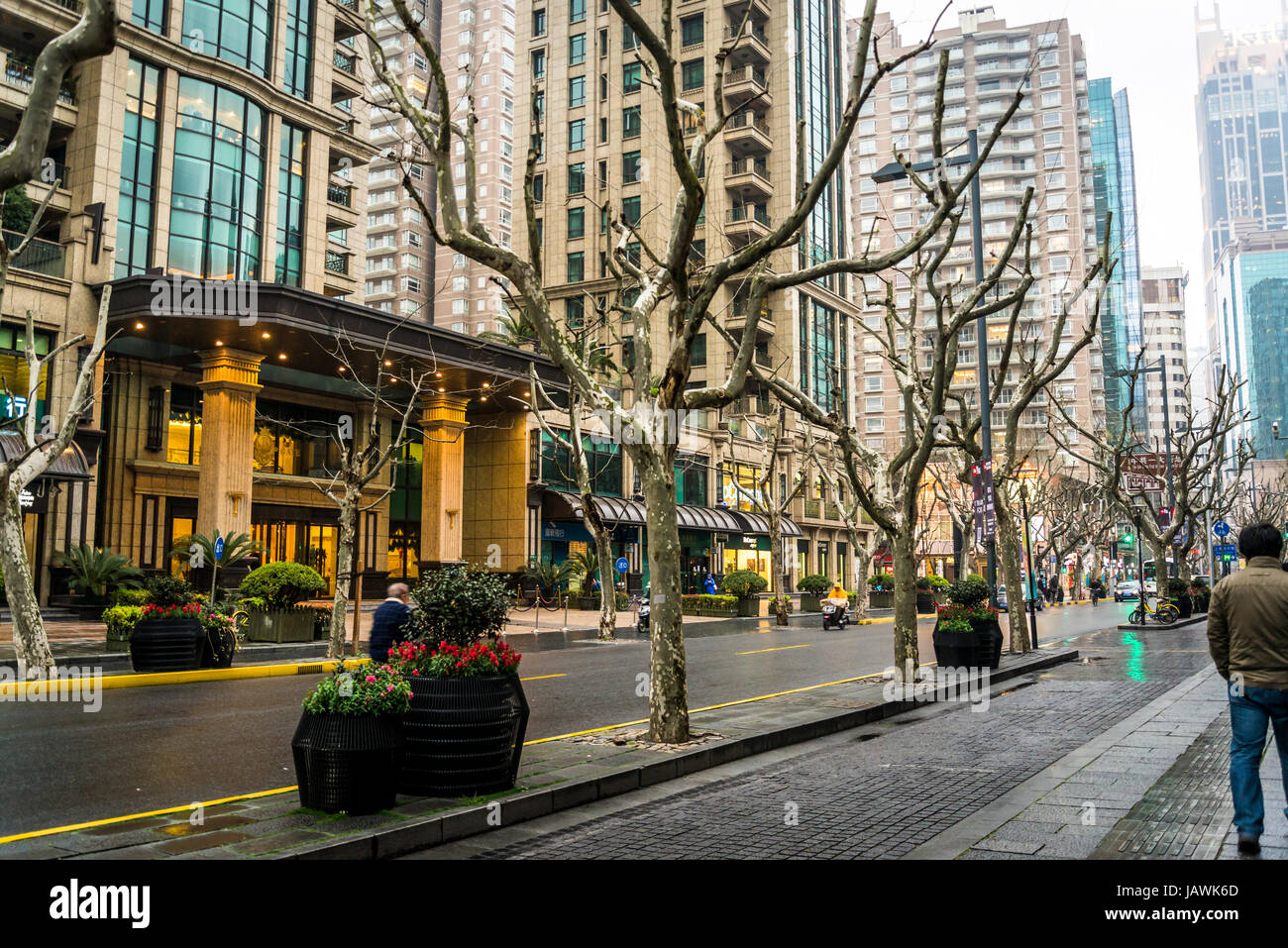 Street in French Concession area, Shanghai, China Stock Photo - Alamy