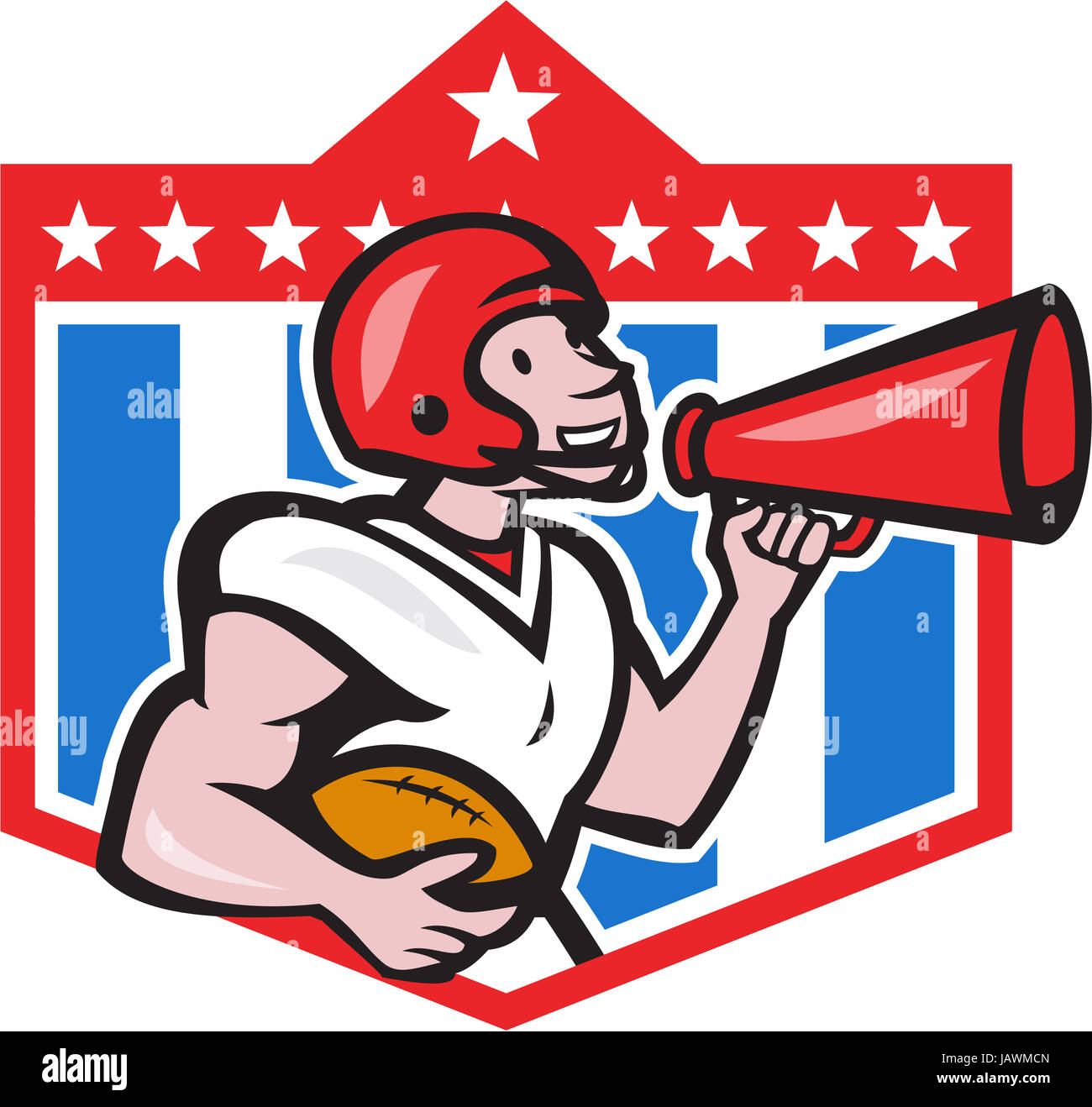 Illustration of an american football gridiron quarterback player ...