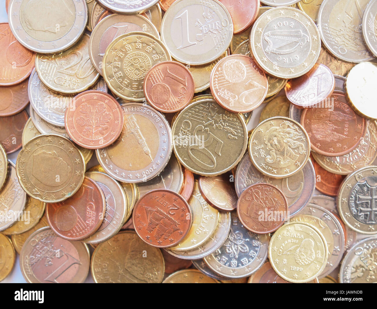 Euro coins currency of the European union Stock Photo - Alamy