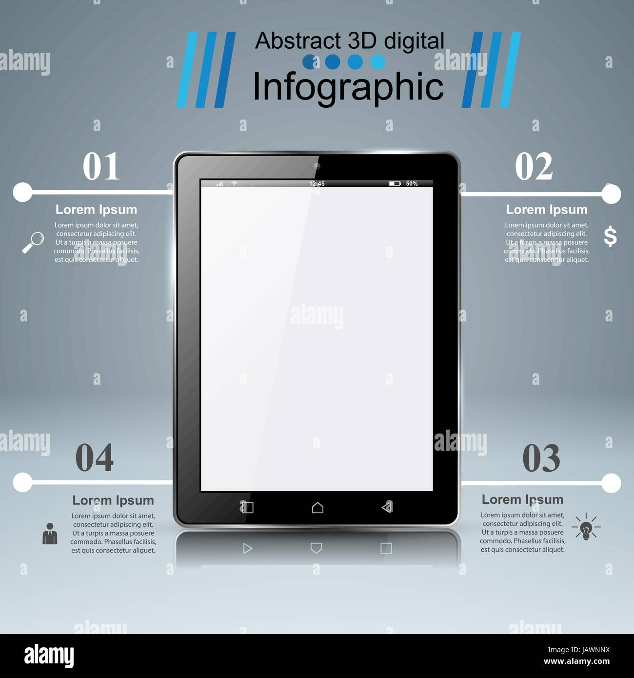 3D infographic. Tablet icon Stock Vector Image & Art - Alamy