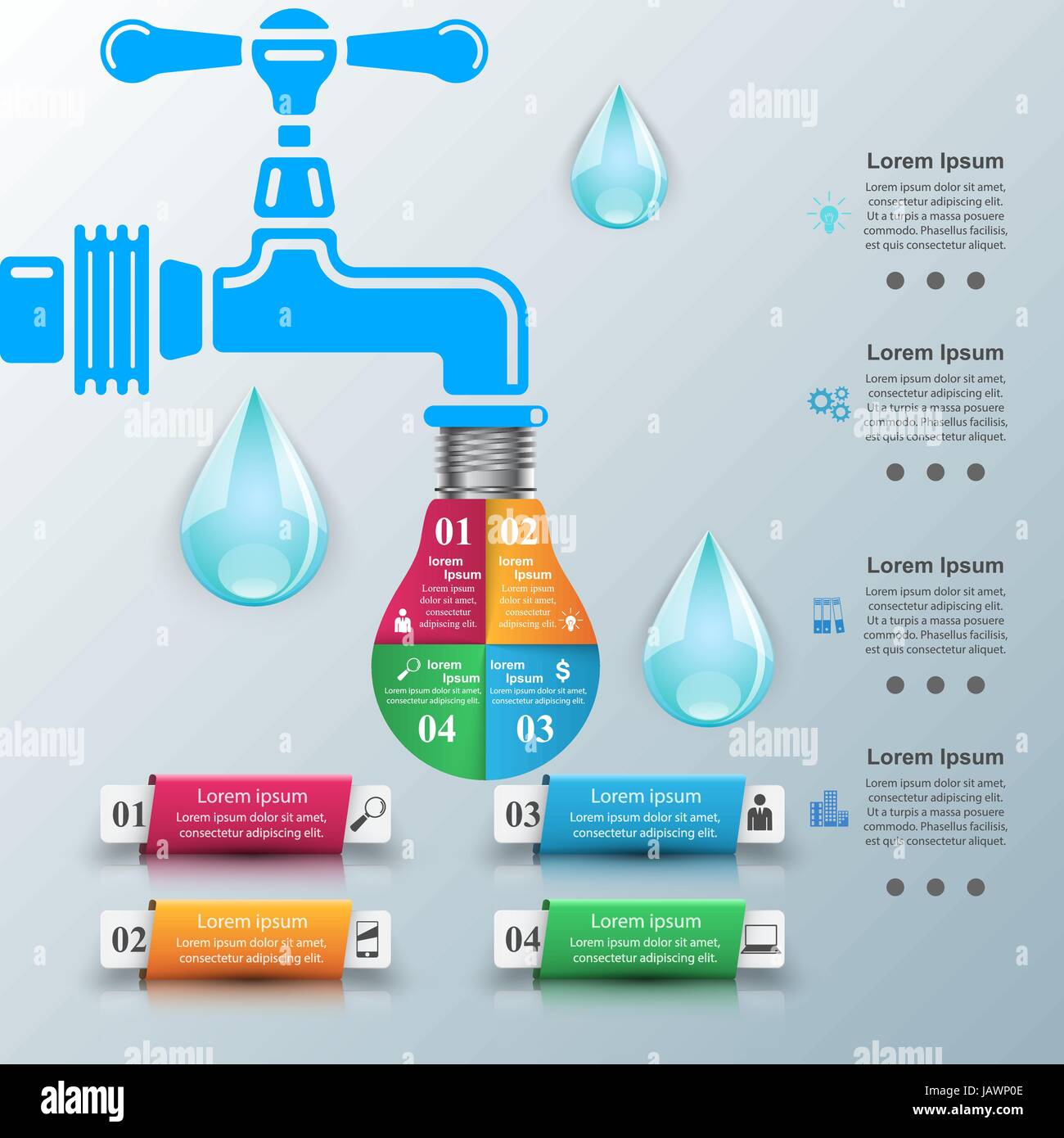 Tap icon business infographics hi-res stock photography and images - Alamy