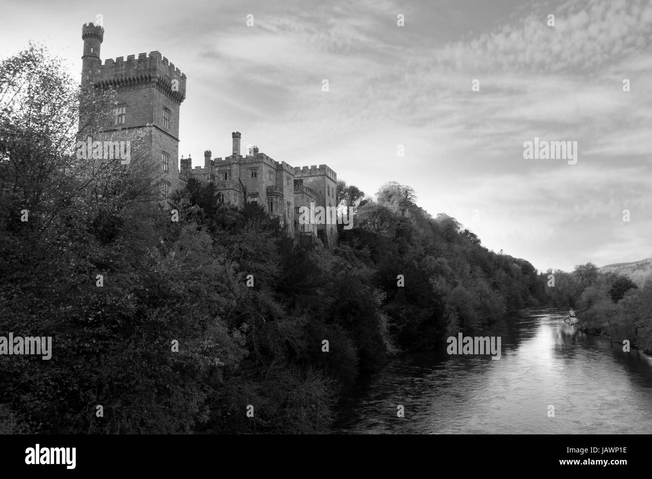 Lismore castle over looking the beautiful blackwater river in county ...
