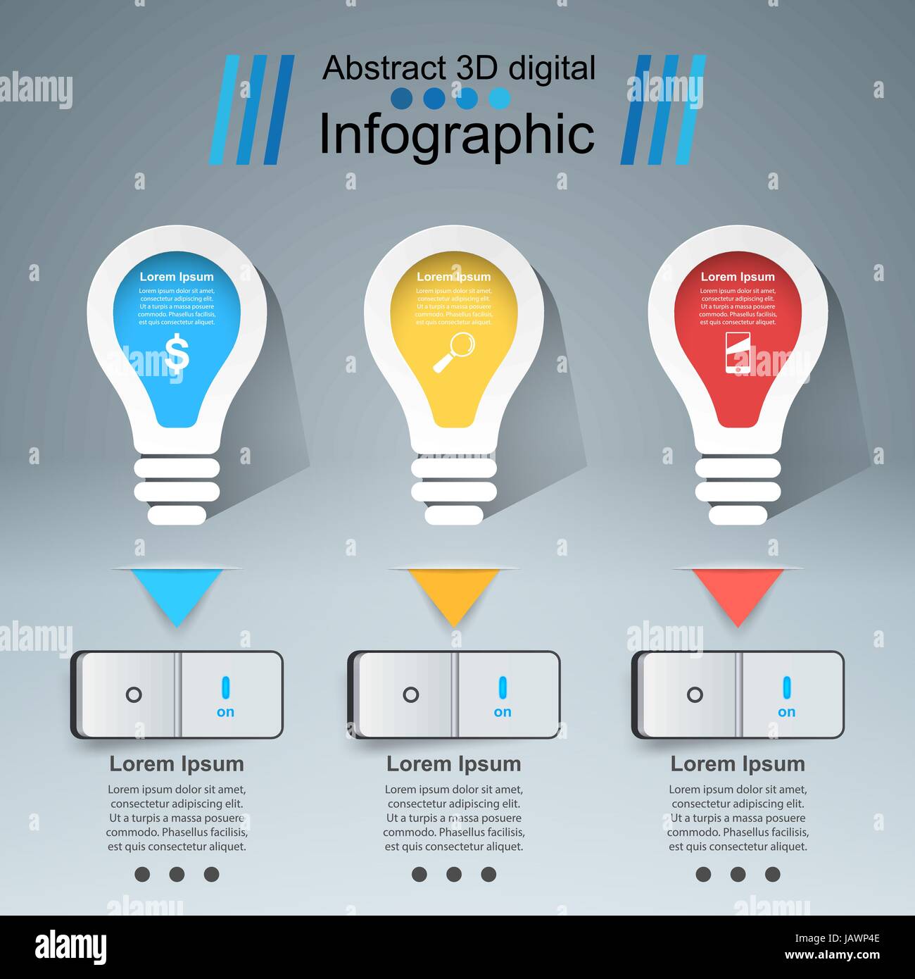 Infographic design. Bulb, Light icon Stock Vector Image & Art - Alamy
