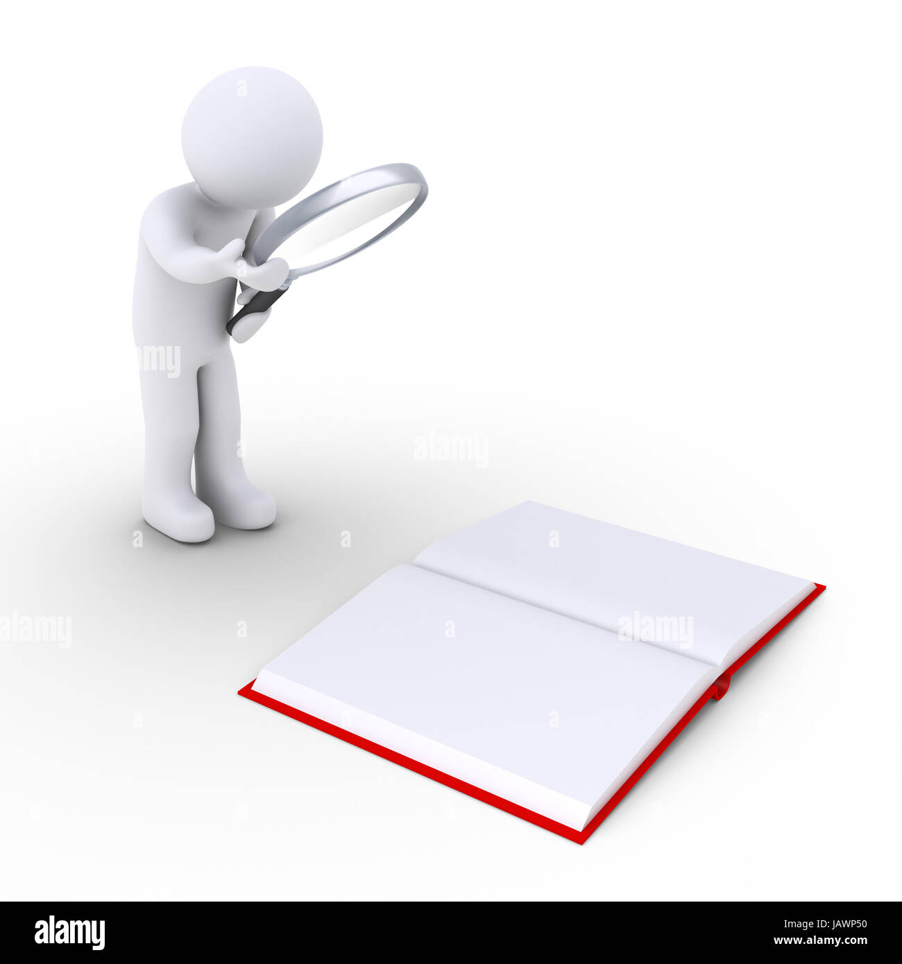 3d man magnifying glass looking hi-res stock photography and images - Alamy