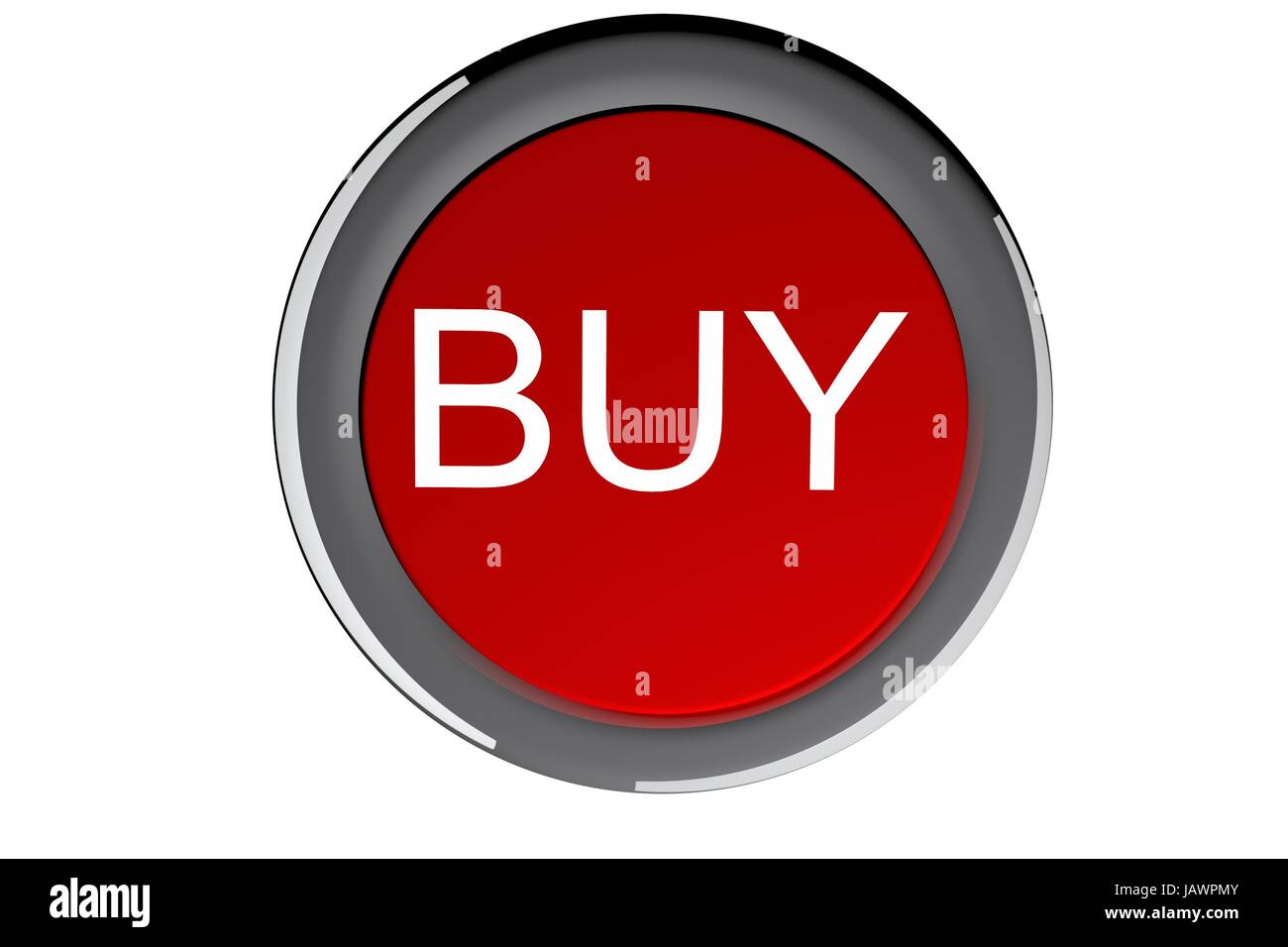 "Buy" red button, plastic and metal, 3d render Stock Photo - Alamy
