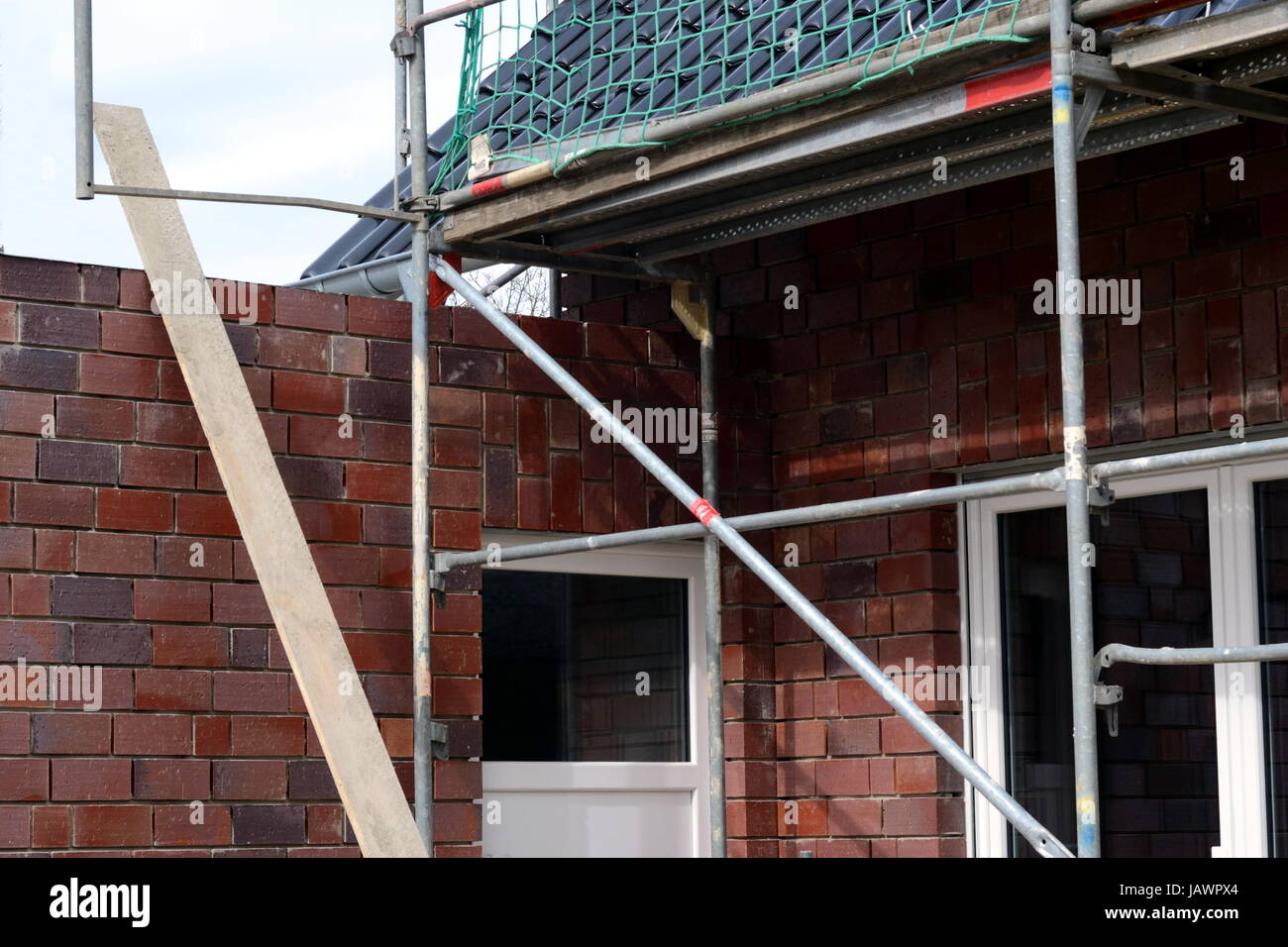 scaffolding on house Stock Photo - Alamy