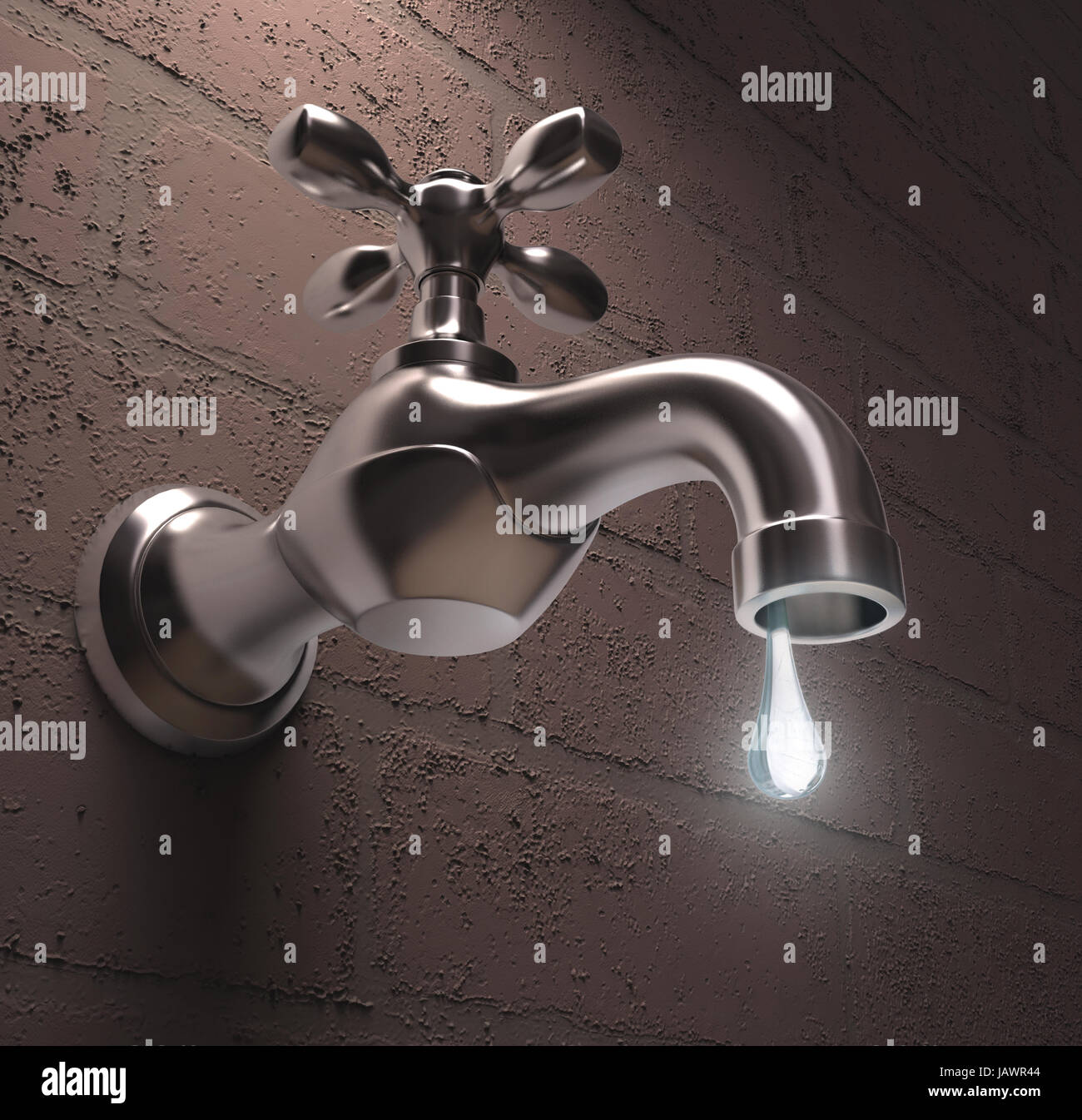The last drop of water. Concept of water waste Stock Photo - Alamy